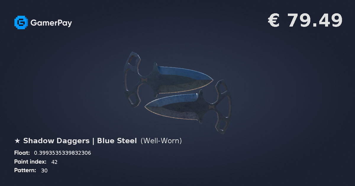 Shadow Daggers | Blue Steel on GamerPay