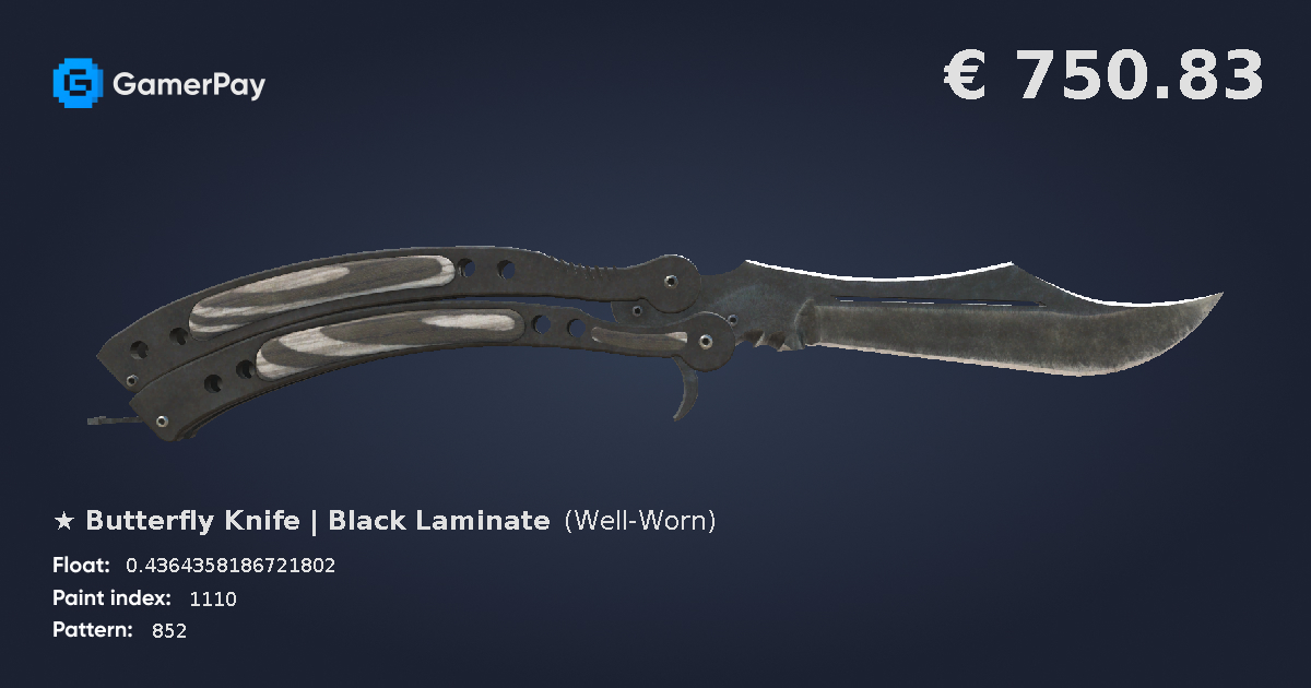 Butterfly Knife | Black Laminate on GamerPay