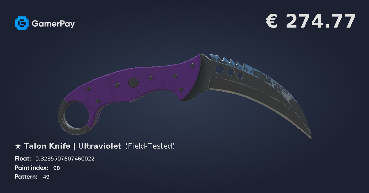 Talon Knife | Ultraviolet on GamerPay