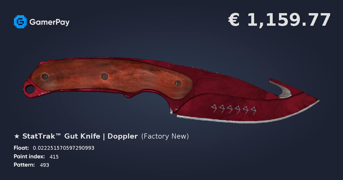 StatTrak™ Gut Knife | Doppler Ruby on GamerPay