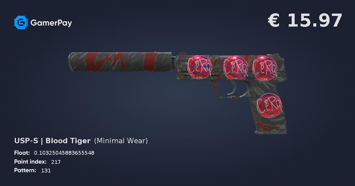 USP-S | Blood Tiger on GamerPay