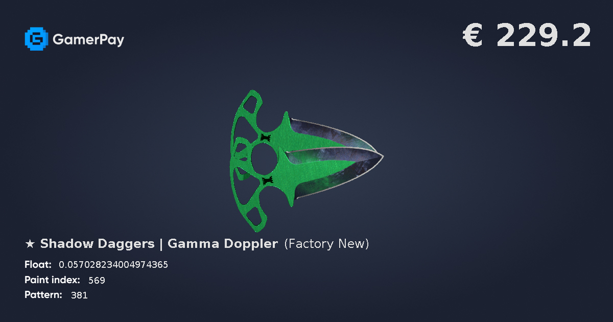 Shadow Daggers | Gamma Doppler Phase 1 on GamerPay