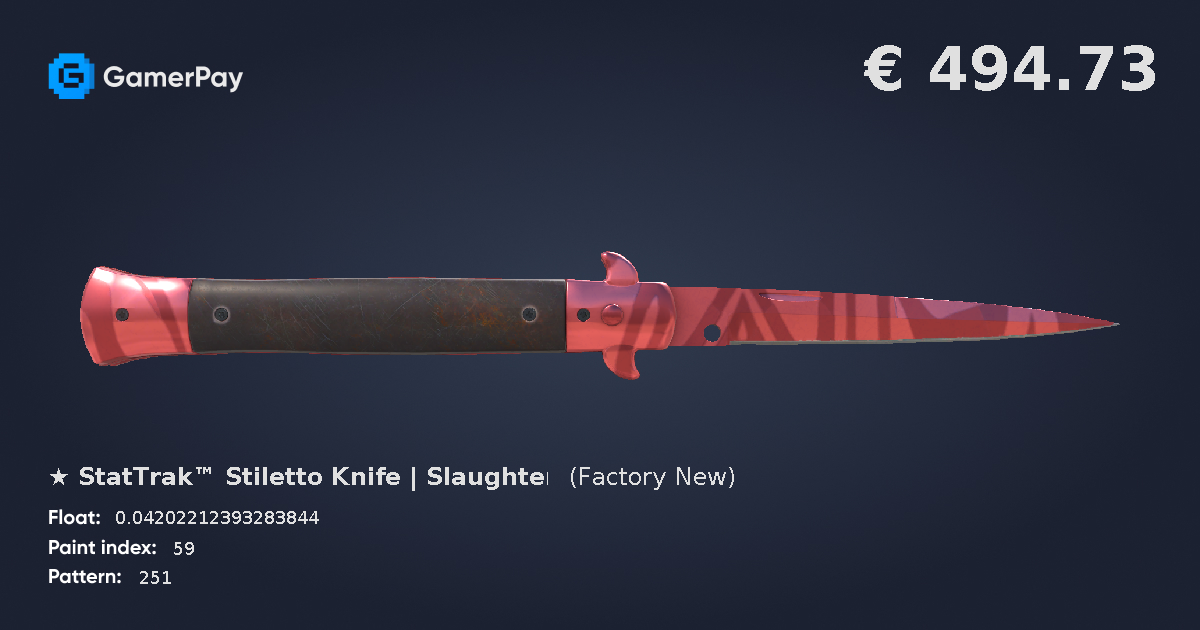 StatTrak™ Stiletto Knife | Slaughter on GamerPay