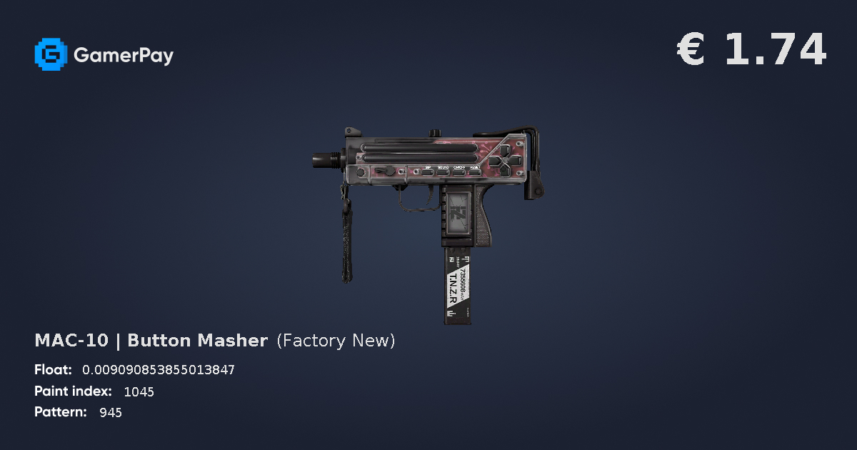 MAC-10 | Button Masher on GamerPay