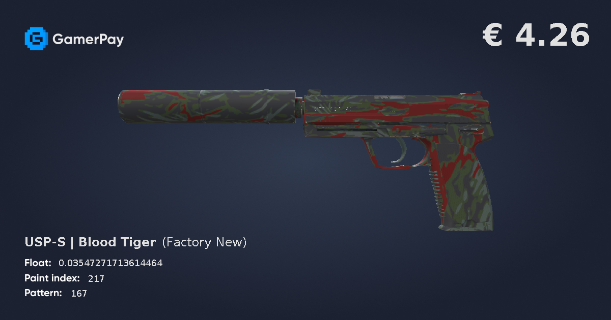 USP-S | Blood Tiger on GamerPay