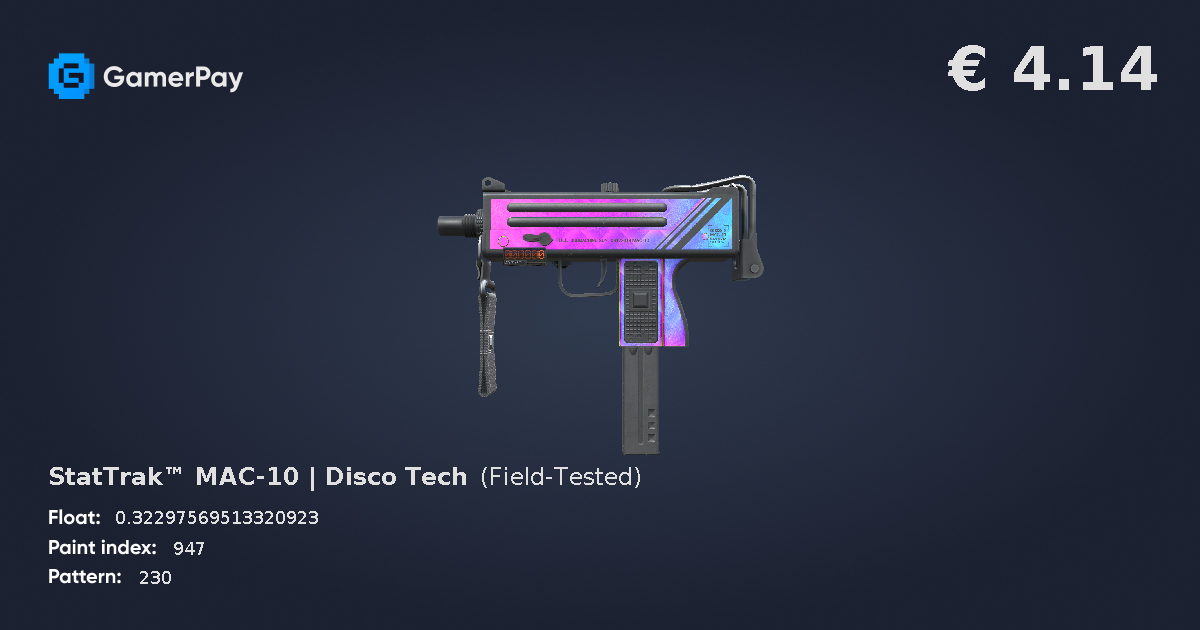 StatTrak™ MAC-10 | Disco Tech on GamerPay