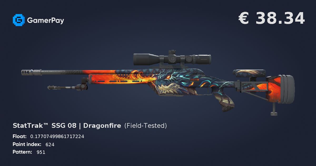 StatTrak™ SSG 08 | Dragonfire on GamerPay