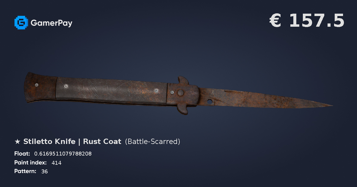 Stiletto Knife | Rust Coat on GamerPay