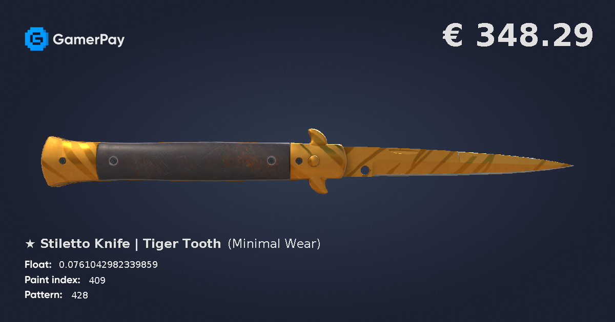 Stiletto Knife | Tiger Tooth on GamerPay