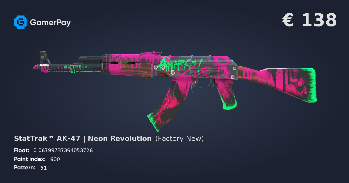 StatTrak™ AK-47 | Neon Revolution on GamerPay
