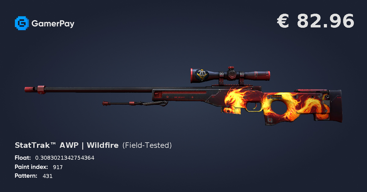 StatTrak™ AWP | Wildfire on GamerPay