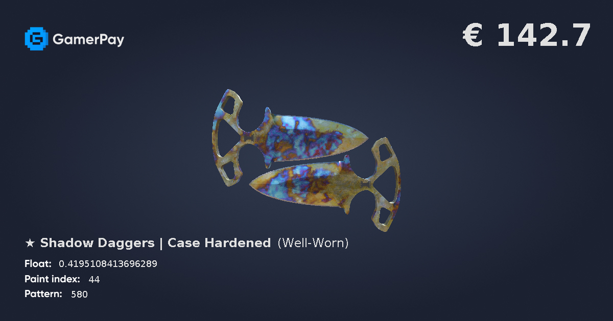 Shadow Daggers | Case Hardened on GamerPay