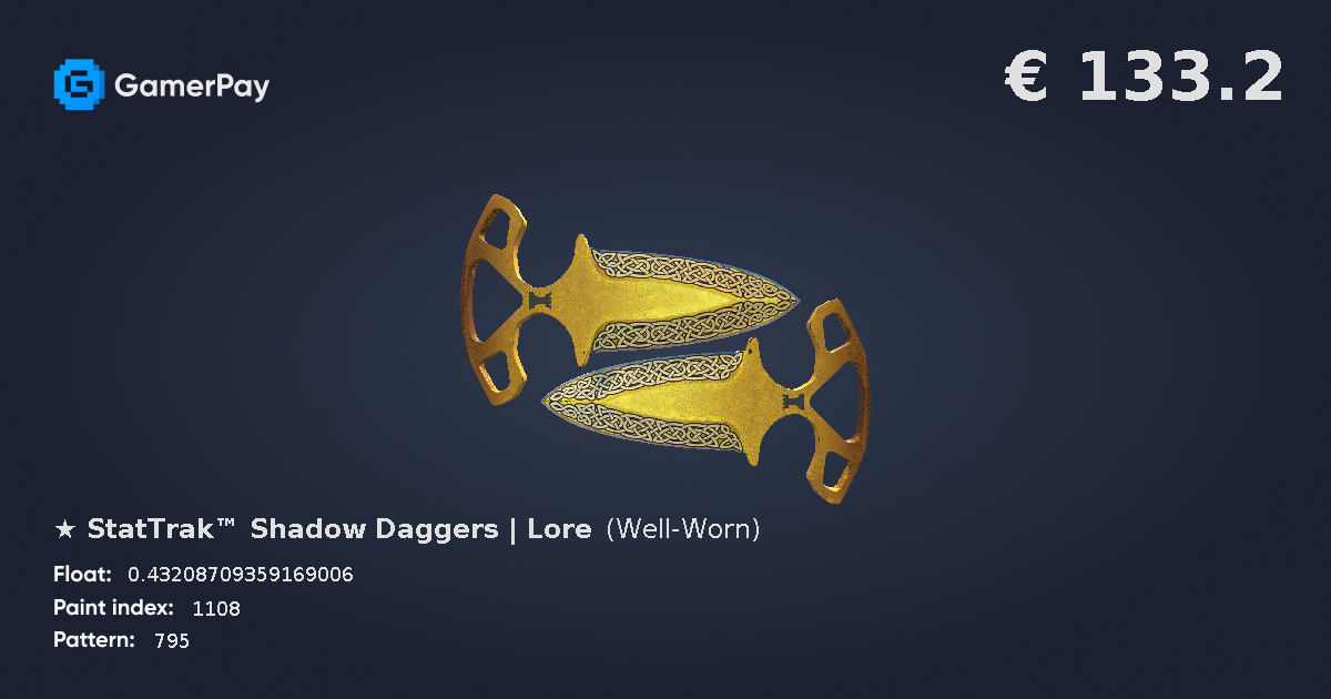 StatTrak™ Shadow Daggers | Lore on GamerPay
