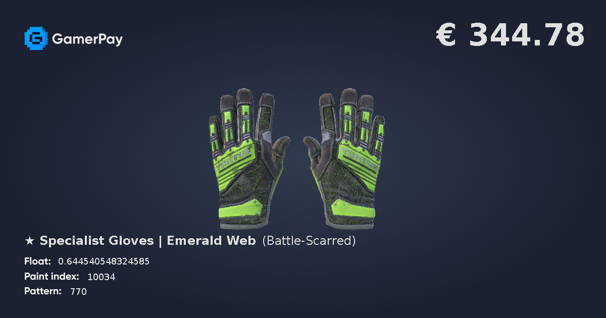 Specialist Gloves | Emerald Web on GamerPay