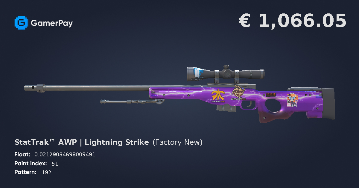StatTrak™ AWP | Lightning Strike on GamerPay
