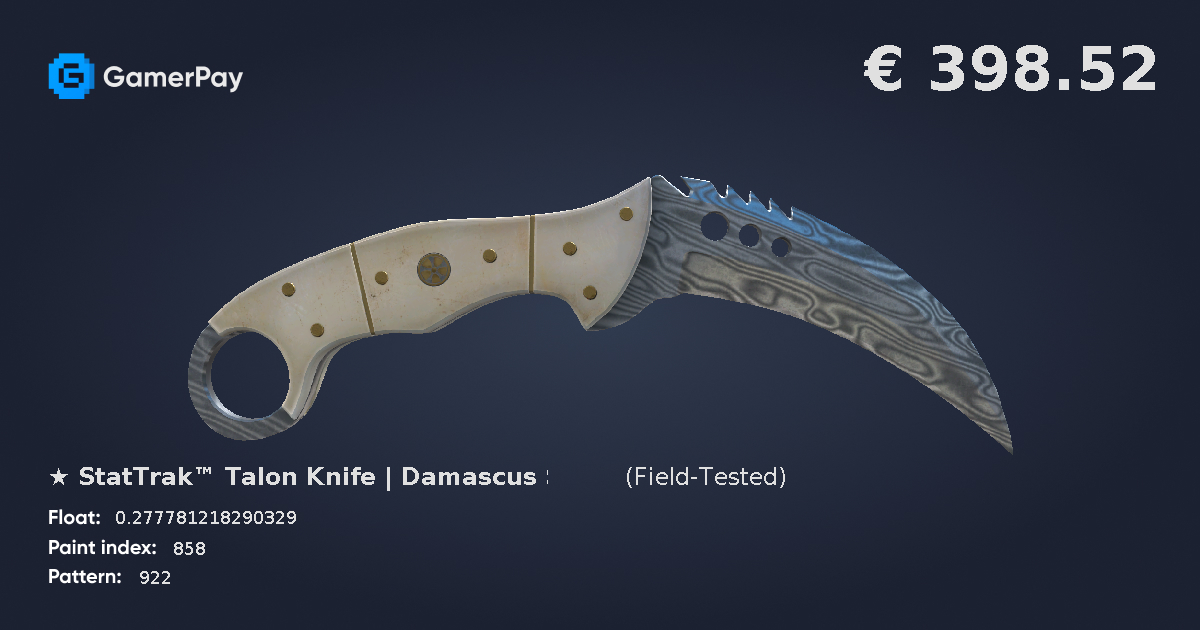 StatTrak™ Talon Knife | Damascus Steel on GamerPay