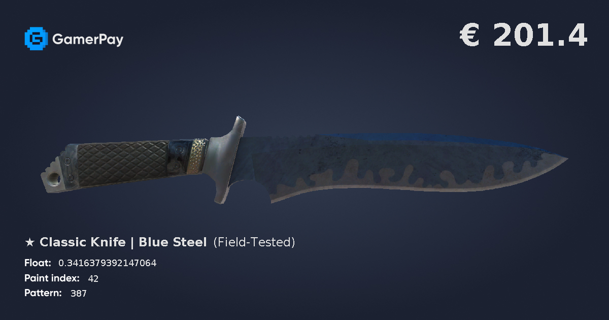 Classic Knife | Blue Steel on GamerPay