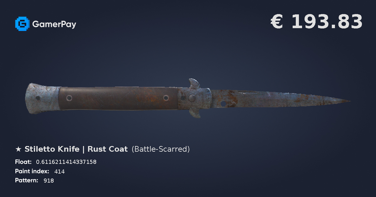 Stiletto Knife | Rust Coat on GamerPay