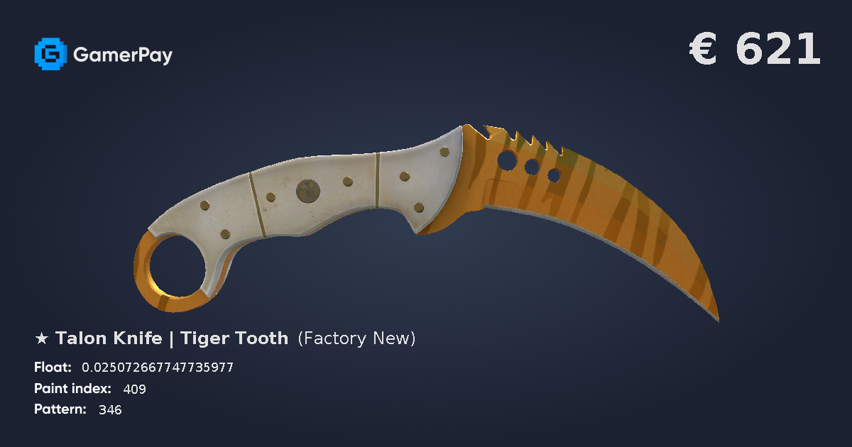 Talon Knife | Tiger Tooth on GamerPay