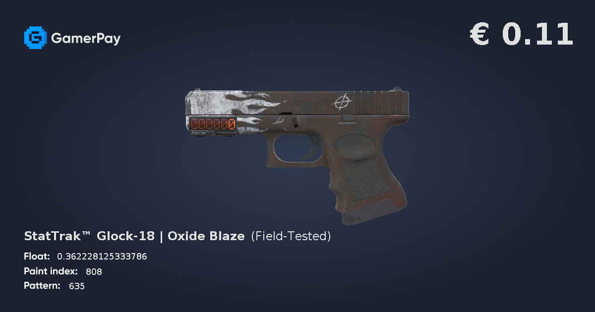 StatTrak™ Glock-18 | Oxide Blaze on GamerPay