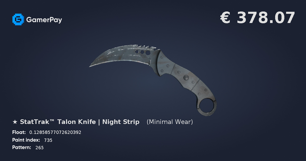 StatTrak™ Talon Knife | Night Stripe on GamerPay