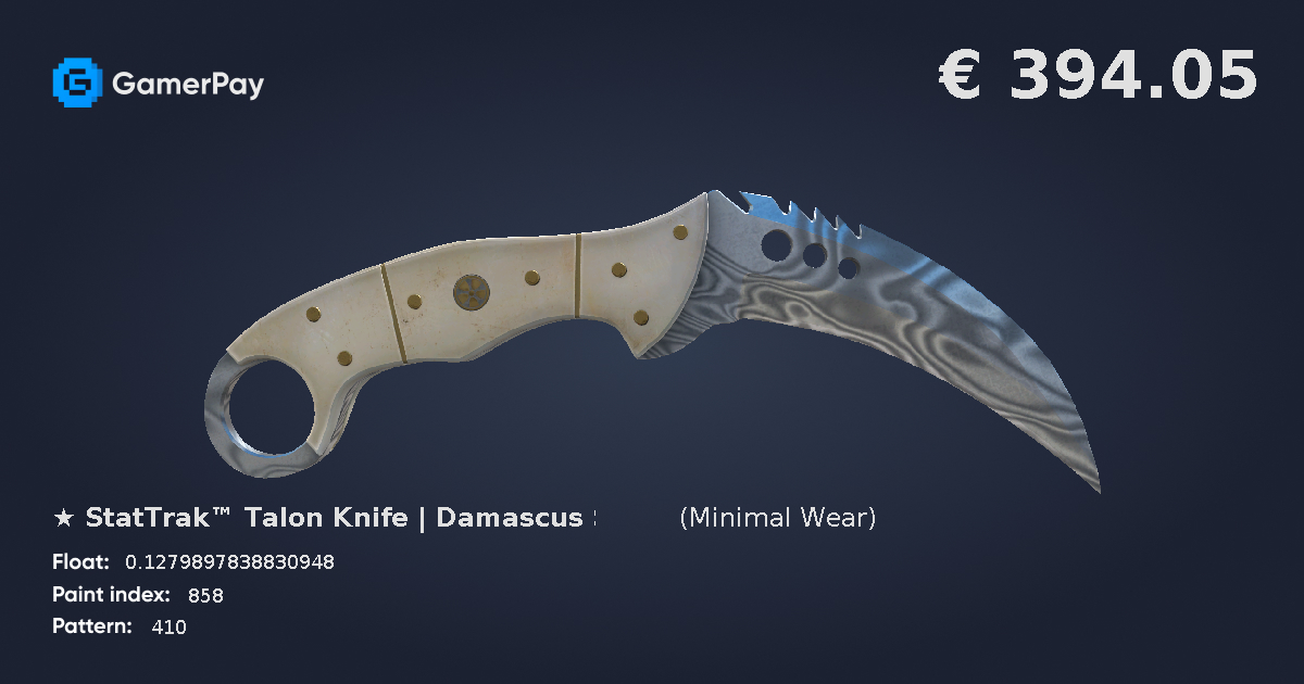StatTrak™ Talon Knife | Damascus Steel on GamerPay