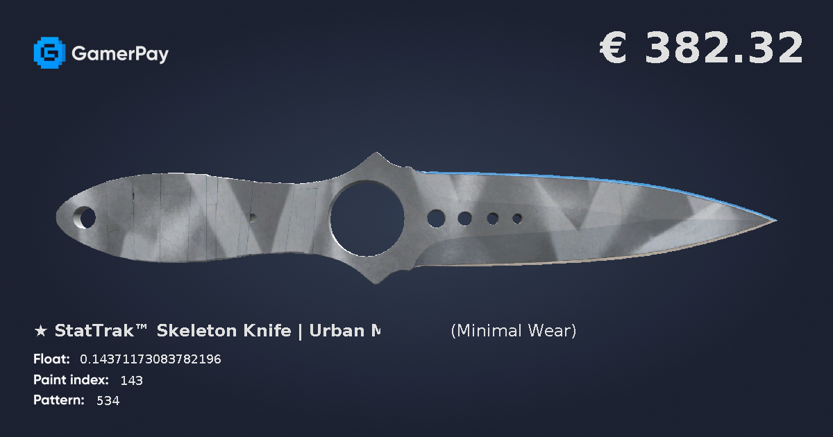 StatTrak™ Skeleton Knife | Urban Masked on GamerPay