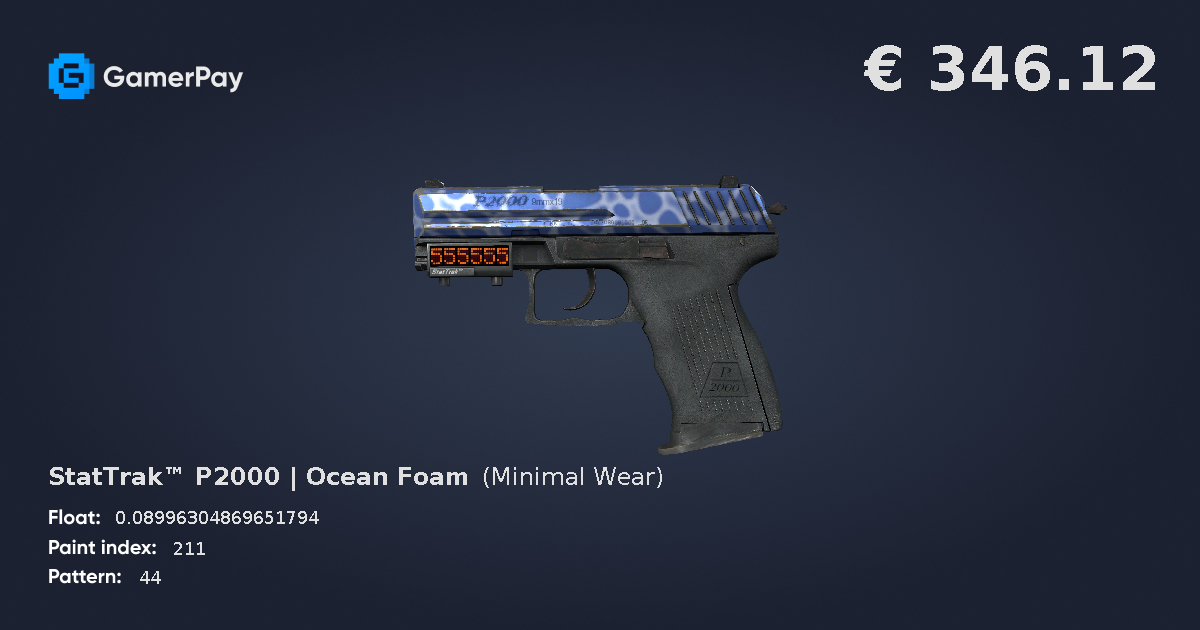 StatTrak™ P2000 | Ocean Foam on GamerPay